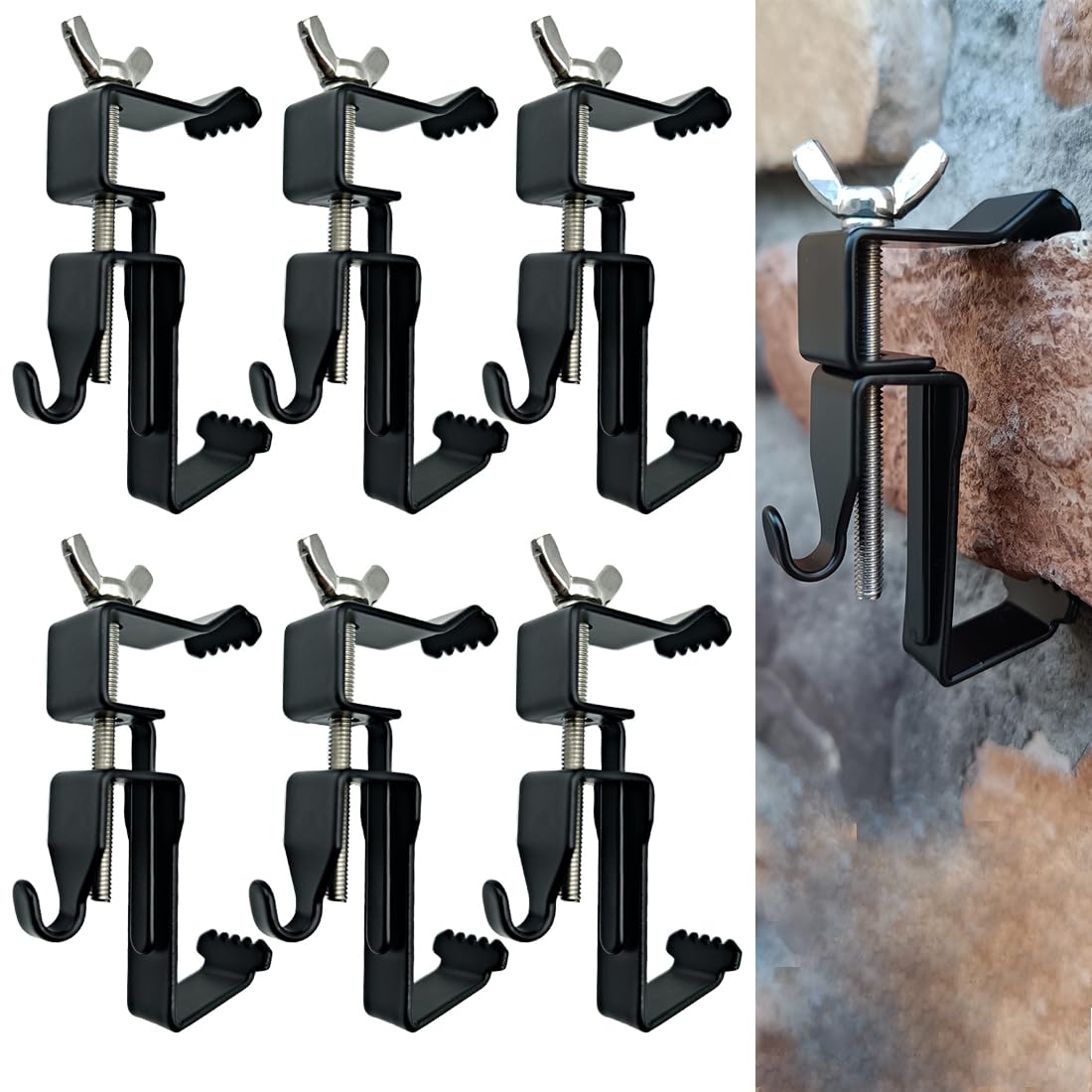 MengMain Brick Wall Clips for Hanging Outdoors,Adjustable Heavy Duty ...
