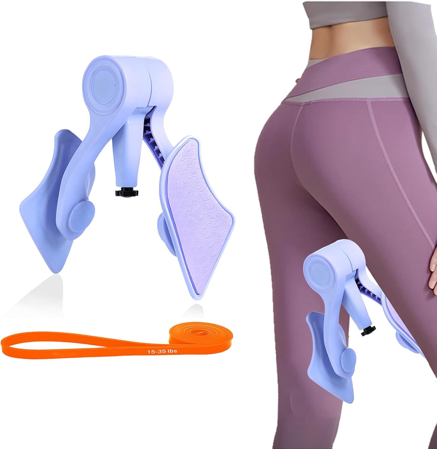 Thigh Exerciser Kegel Hip Trainer with Adjustable Baffle, Portable ...