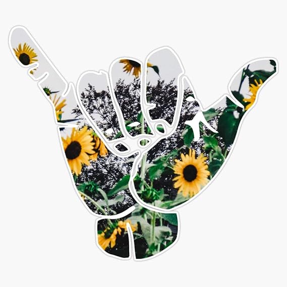 Amazon.com - Shaka Sticker - Sunflowers Vinyl Waterproof Sticker Decal ...