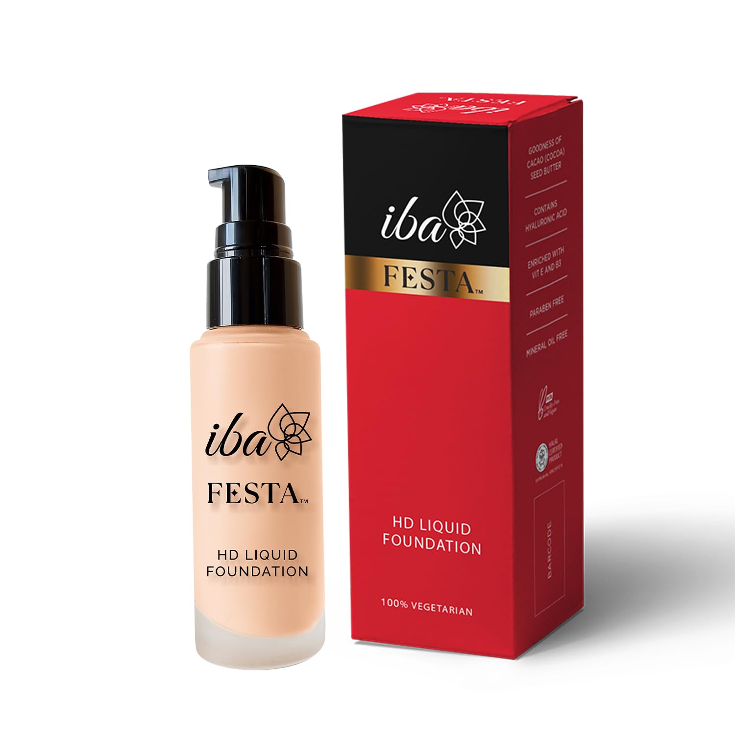 Buy Iba Festa HD Liquid Foundation with Hyaluronic Acid - 03 Natural ...