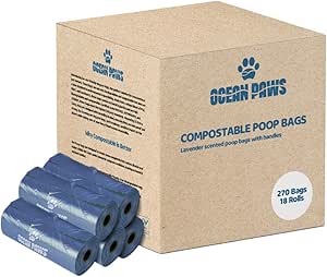 OCEAN PAWS Biodegradable Pet Waste Bags - 270 Dog Poop Bags- Extra ...