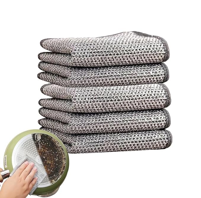 DIMANT Reusable Mesh Wire Dish Cloths for Kitchen | Non-Scratch ...