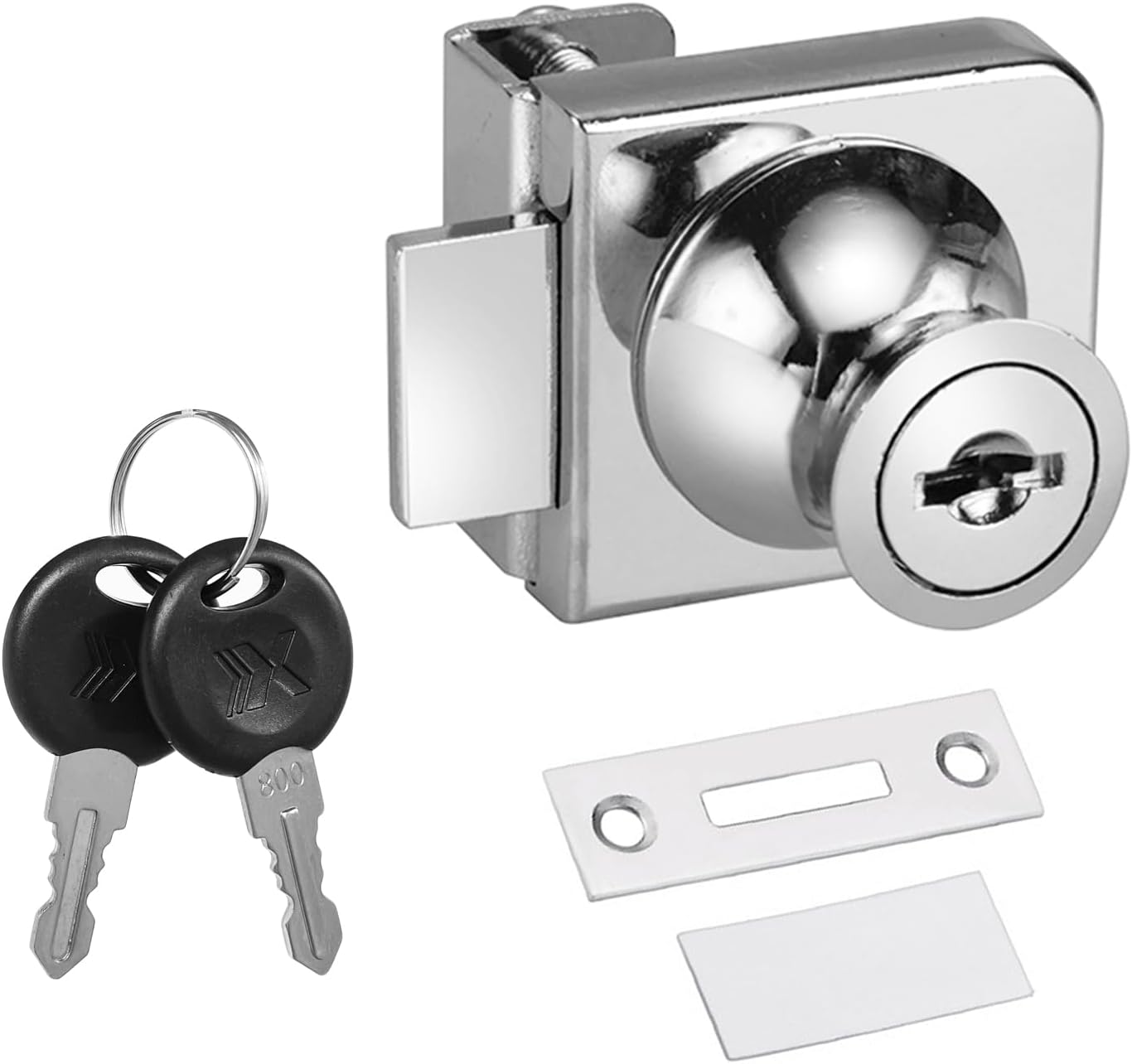 CRL Chrome Plated Lock for 3/8" Single Glass Doors - Keyed Alike ...