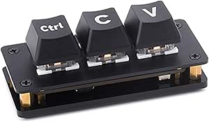 Amazon.com: waveshare Ctrl C/V Shortcut 3-Key Keyboard for Programmers, Adopts RP2040 Chip with ...
