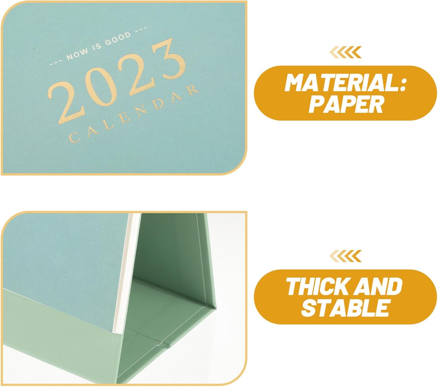 Yardwe 2023 Desk Calendar Coil Bound Standing Flip Calendars Monthly ...