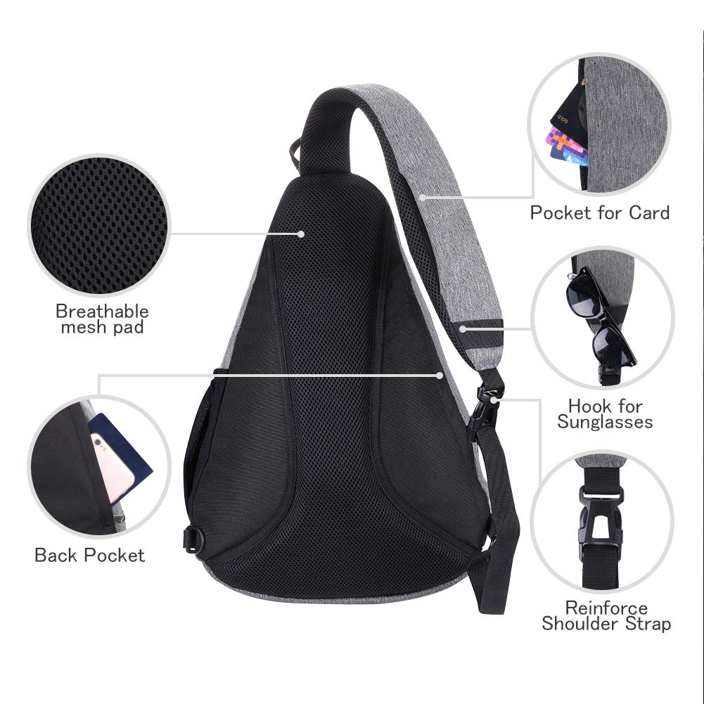 Buy Sling Bag Crossbody Backpack: Over Shoulder Daypack Casual Cross ...