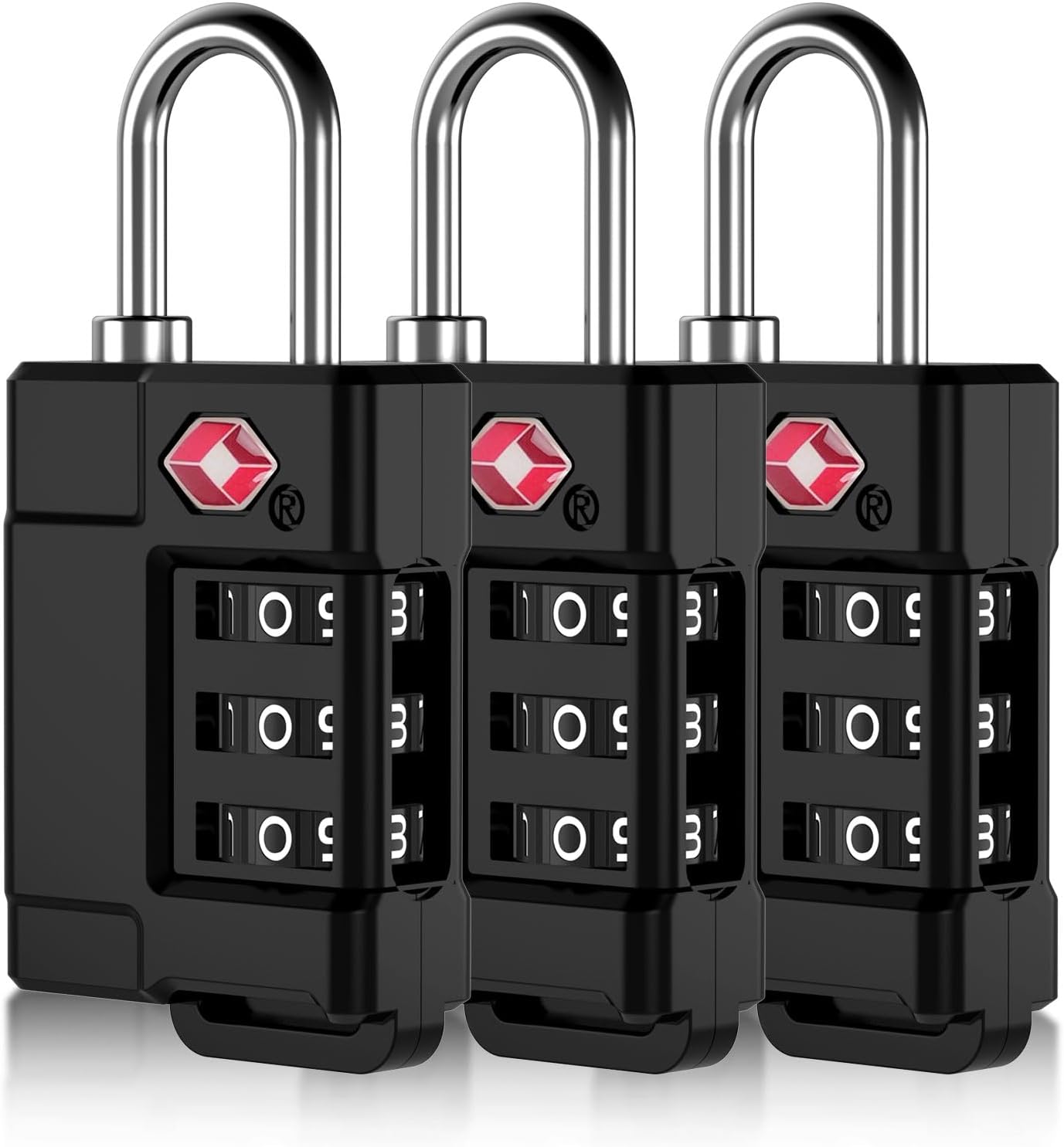 Amazon.com: TSA Luggage Locks (4Pack) - 3 Digit Combination Padlocks ...
