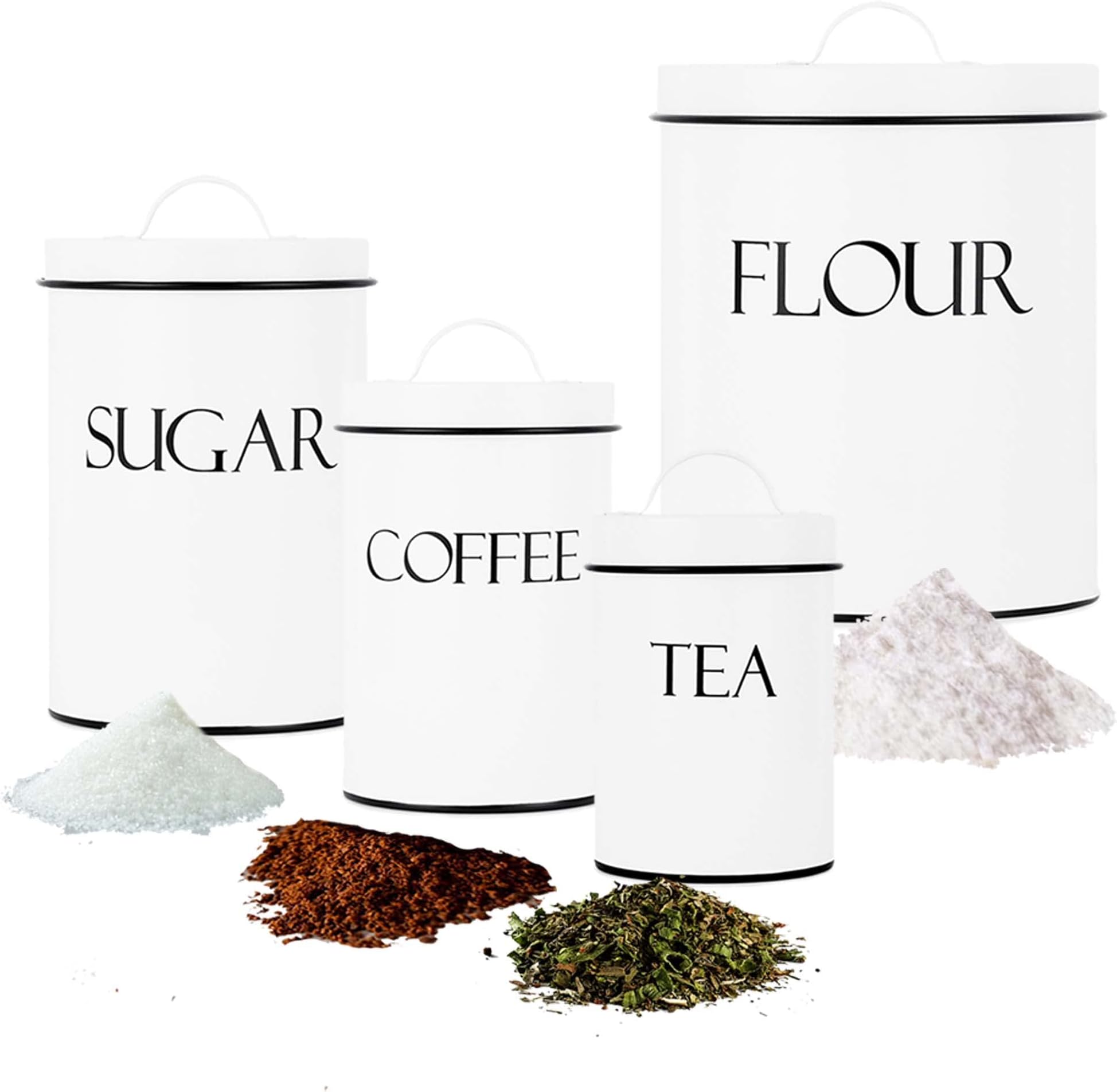 Amazon.com: Canister Set - Flour Sugar Coffee : Home & Kitchen