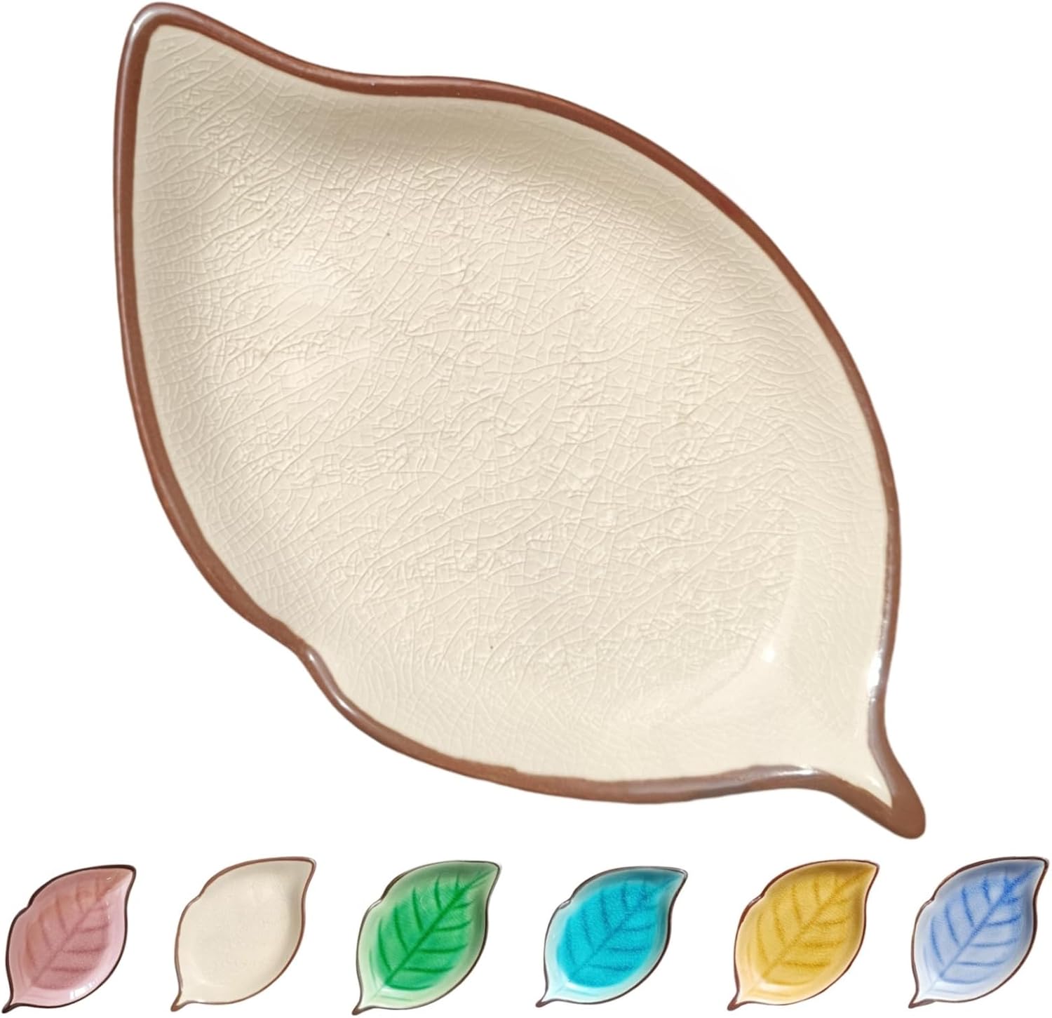 Amazon.com: Ceramic Spoon Rest for Stove Top, Ice Cracks Leaf Cute ...