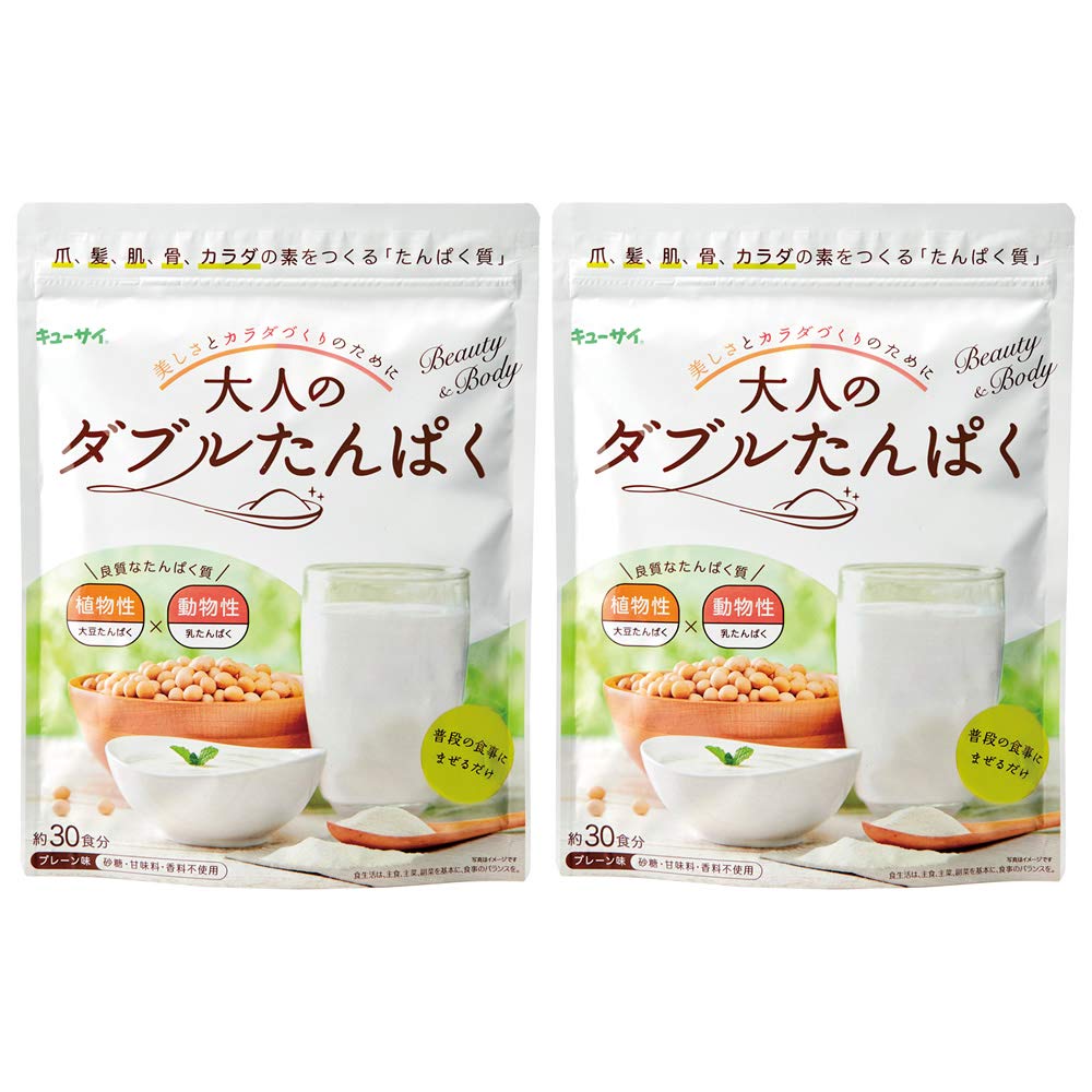 キューサイ 大人のダブルたんぱく168g（約30食分）粉末タイプ 専用スプーン付 3袋まとめ買い - 介護食品