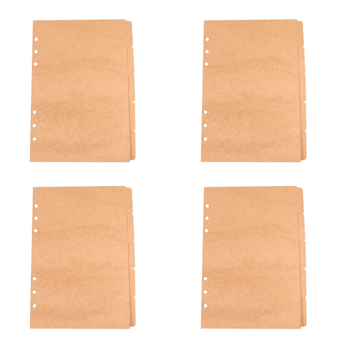 STOBOK Kraft Paper Divider Index Page Tab Cards A5 Paper Page Dividers ...