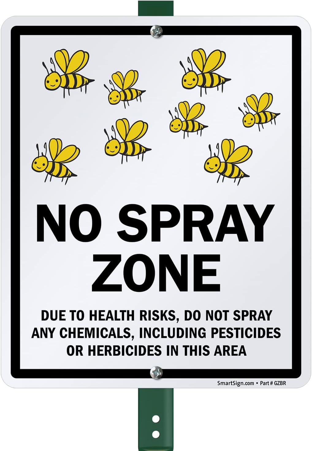 SmartSign 12 x 10 inch “No Spray Zone - Due To Health Risks, Do Not ...
