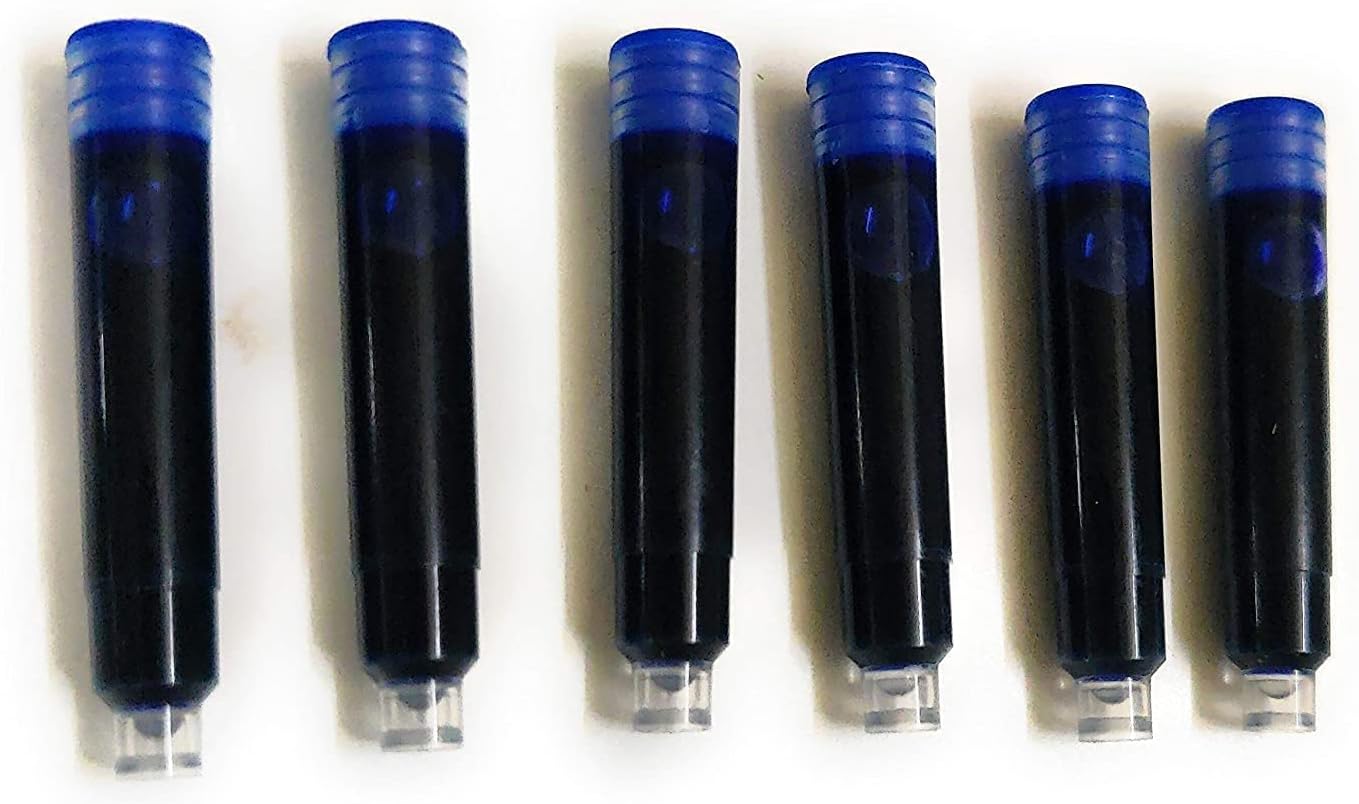 Jumbo Size Fountain Pen Ink cartridges - 6pc. Pack - Suitable for Cello ...