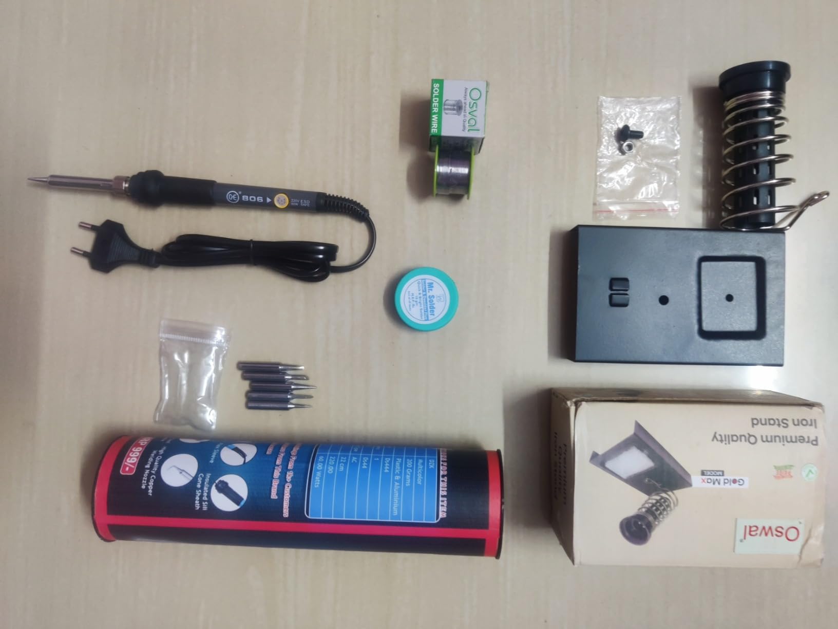 DZK Soldering Iron Kit Temperature Adjustable Soldering Iron Station 60 ...