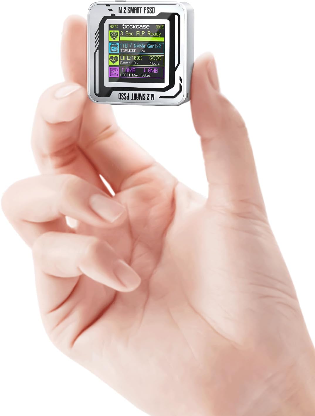 DOCKCASE Smart Pocket SSD Gehäuse - 3S Power Loss Protection, NVMe M.2 ...