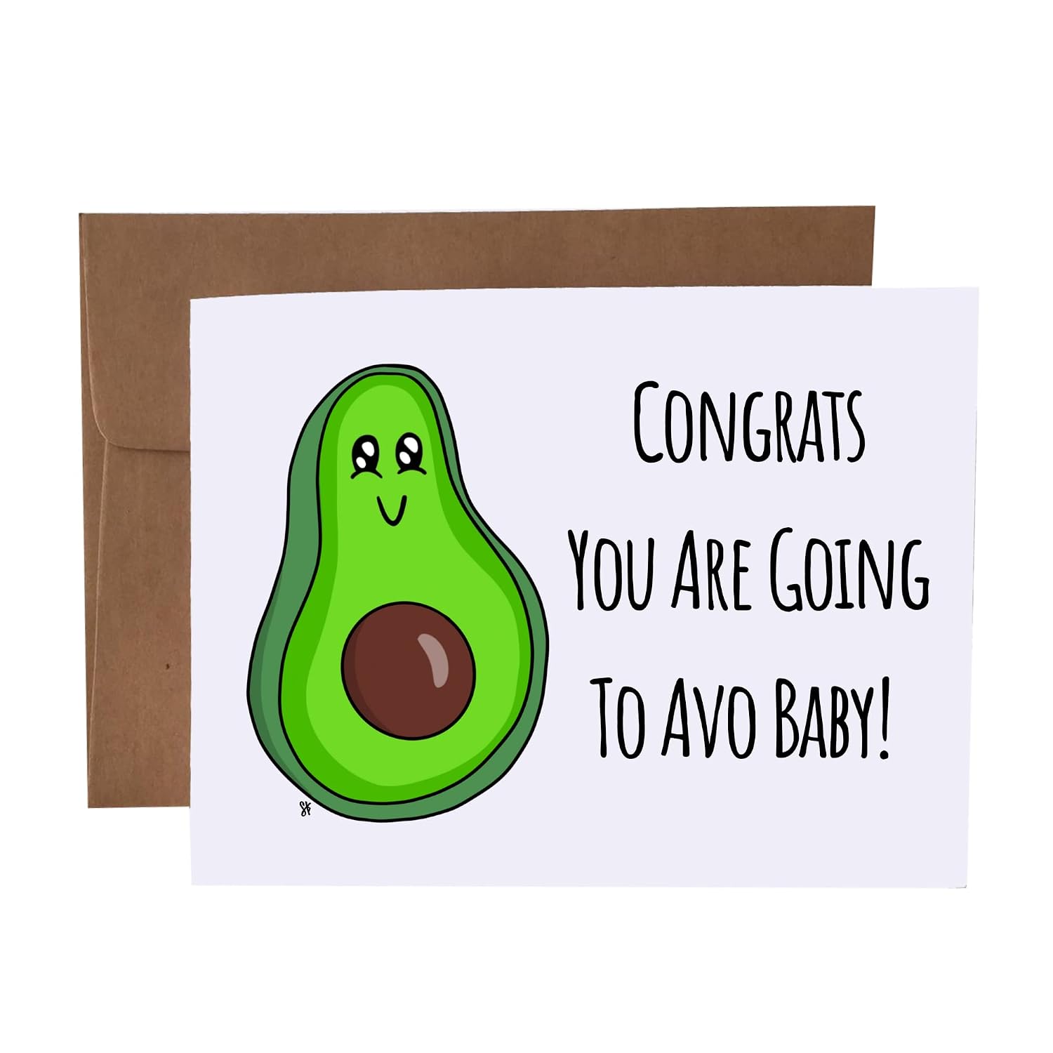 Amazon.com: Congrats You Are Going To Avo Baby Avocado Pun Blank ...