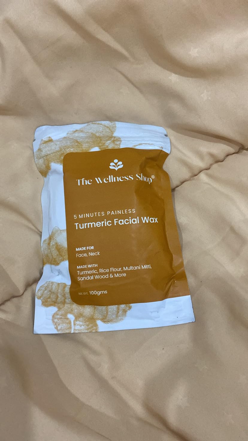 The Wellness Shop - Turmeric Facial Wax Powder, 5 min Painless Natural ...