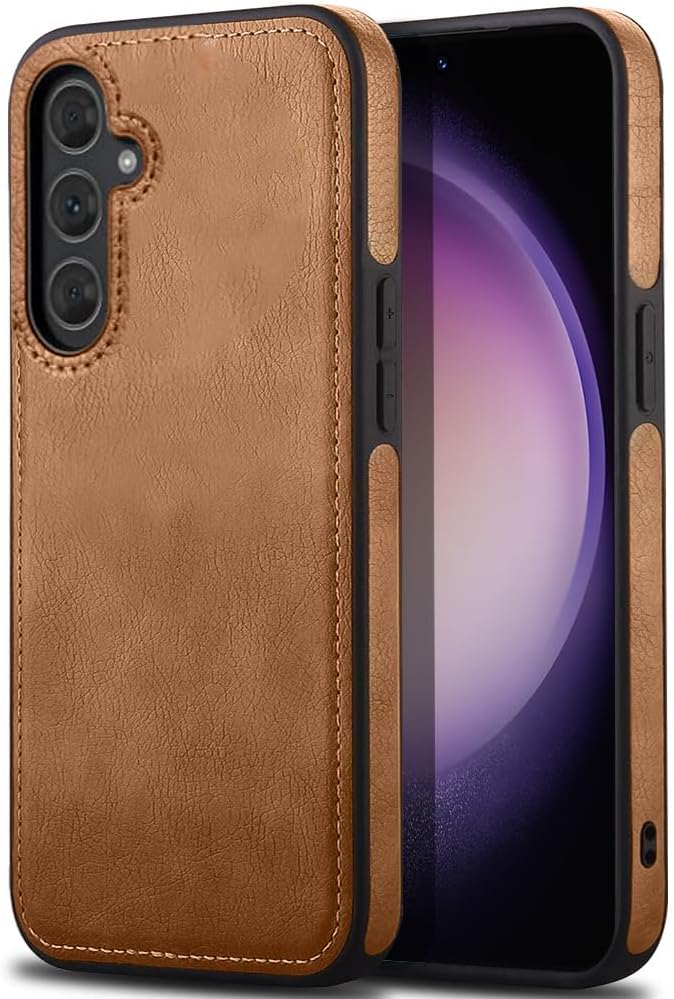 KARWAN®️ Genuine Leather Finish Samsung Galaxy S24 Back Cover Case ...