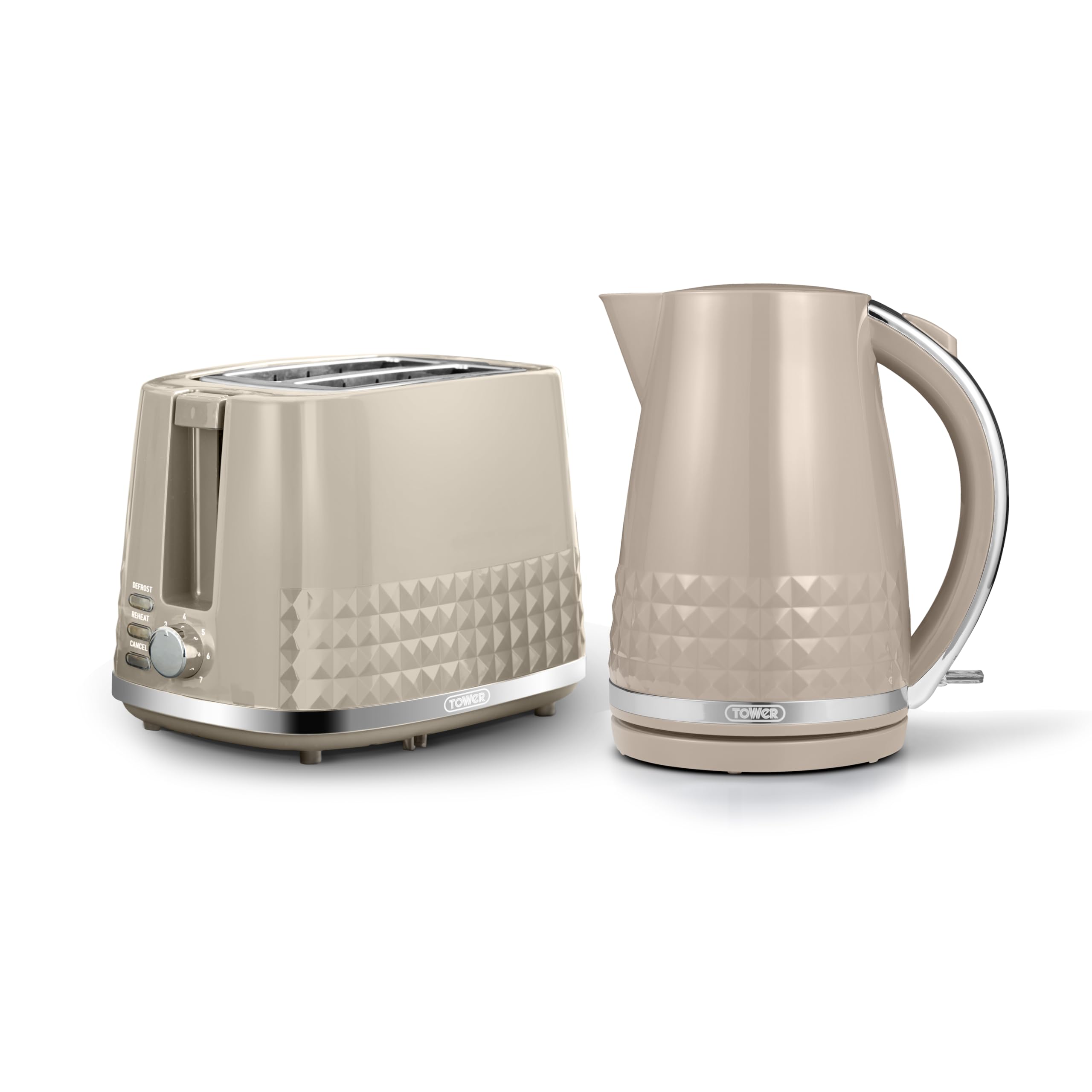 Tower Solitaire Kitchen Set, 1.5L Rapid Boil Kettle & 2 Slice Toaster ...