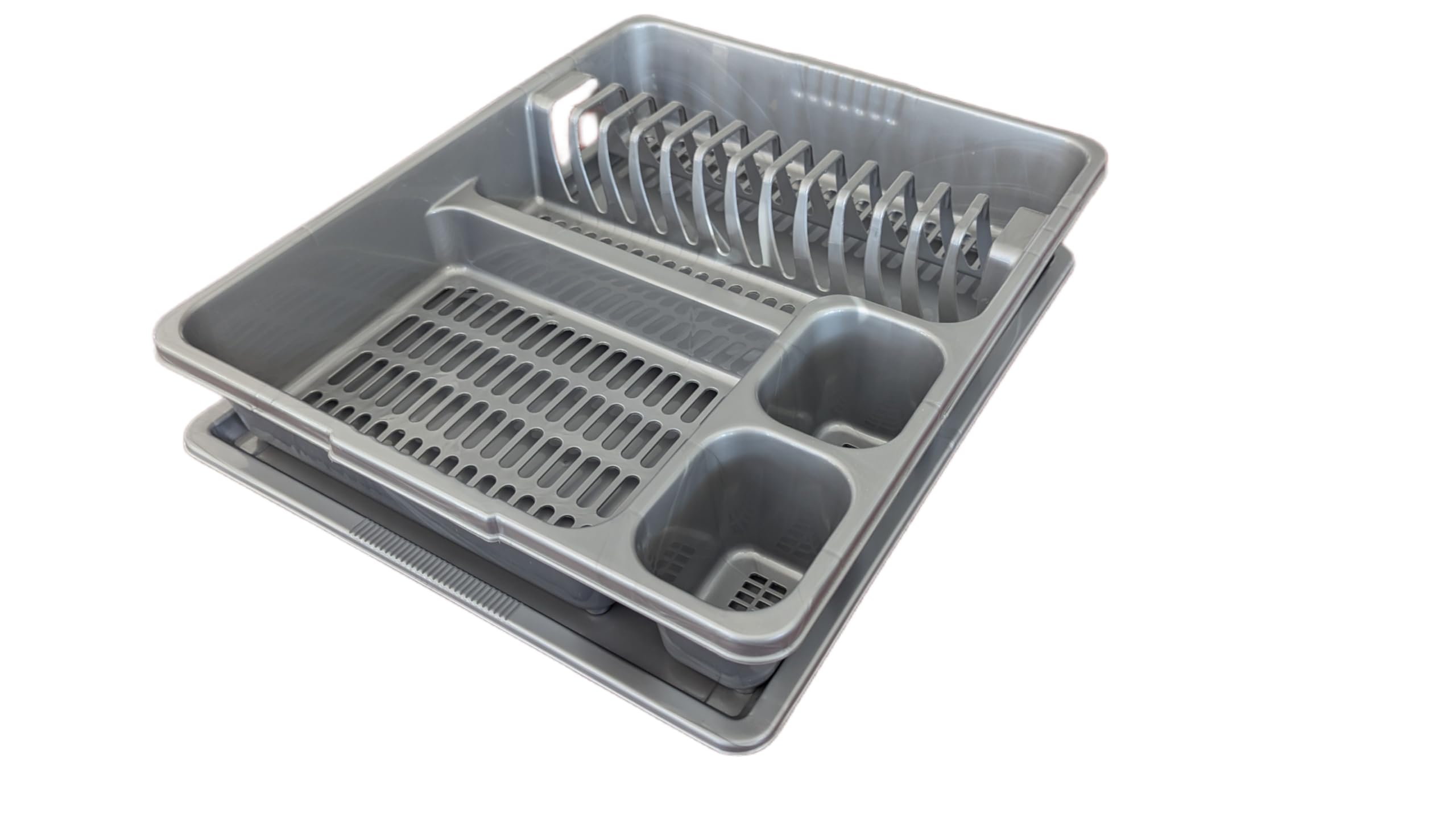STL Plastic Dish Rack with Drip Tray - 13 Plate Capacity - 5 Color ...