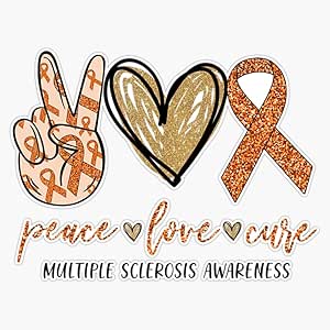 Amazon.com: Peace Love Cure Multiple Sclerosis Awareness Sticker Vinyl ...