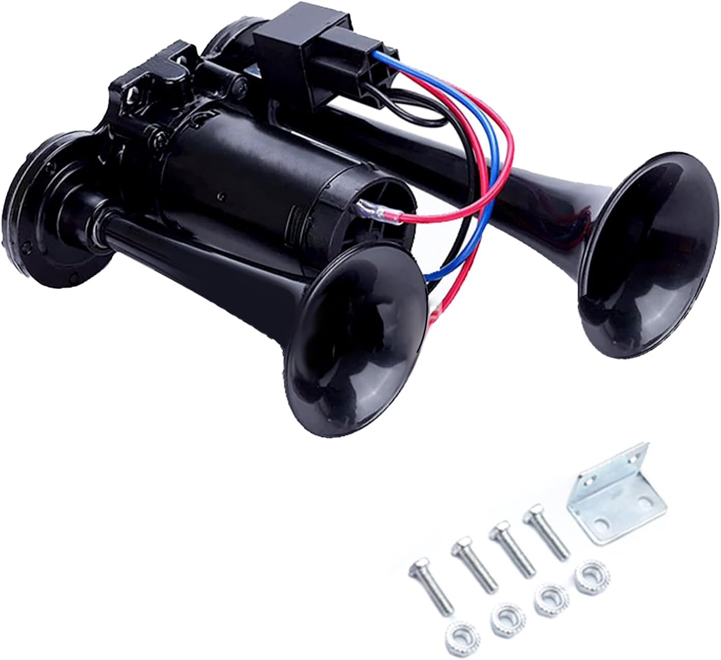 Gobesty Air Horn 12V, 600DB Super Loud Car Horn, Double Tube Train Horn ...