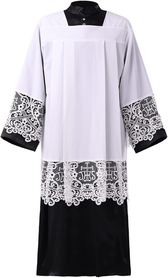 Amazon.com: Augustinian Collection IHS Lace Box Pleated Polyester ...
