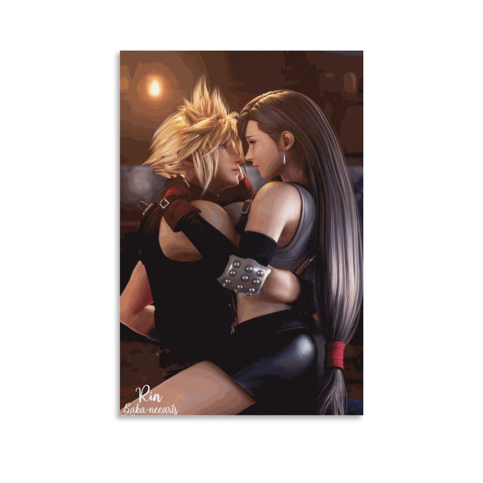 Amazon.com: generic Posters for Boys Room Final Fantasy Poster Tifa Cloud Aeris Poster Canvas ...