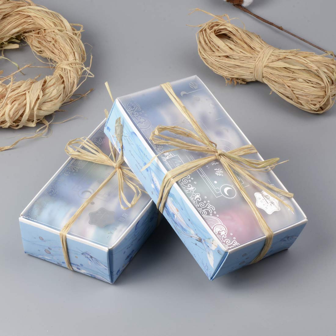Buy 10 Rolls Natural Raffia Paper, Raffia Ribbon for Crafts, Florist ...