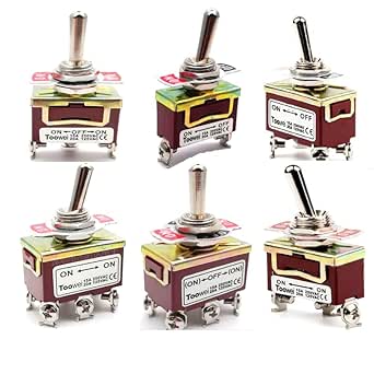 Generic 1PC Toggle Switch 2/3/4/6 Pins Screw ON Off (ON) Locking ...