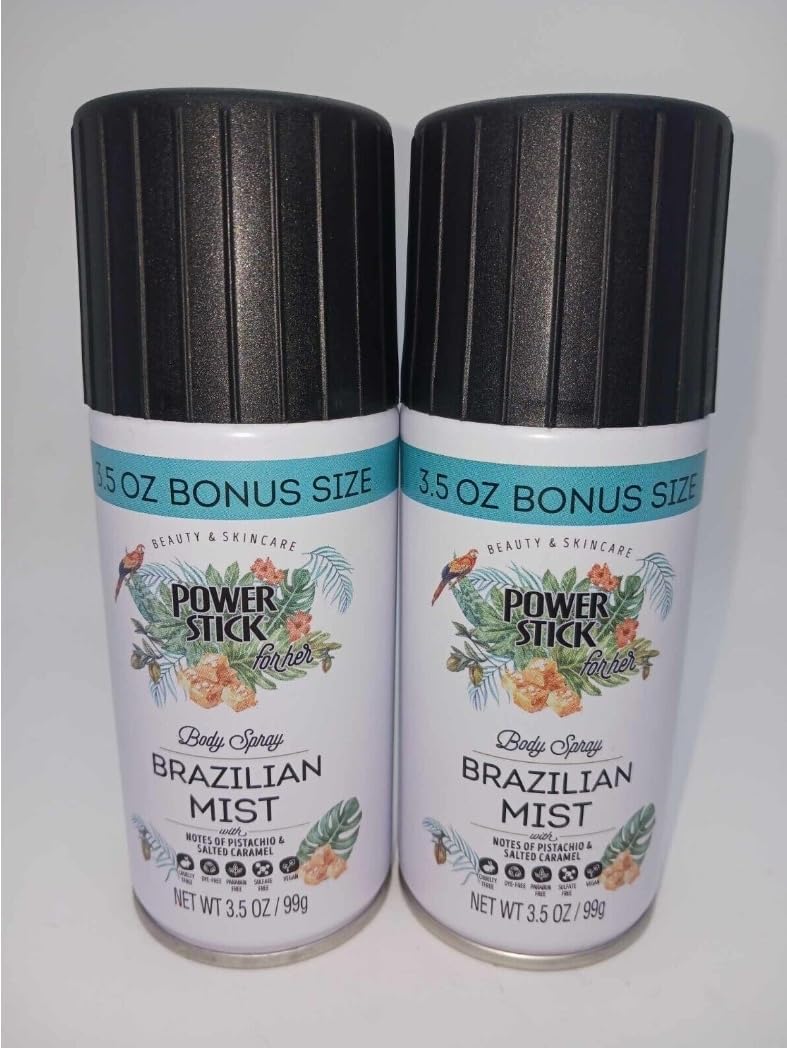 Amazon.com : Power Stick Brazilian Mist Body Spray Notes of Pistachio ...