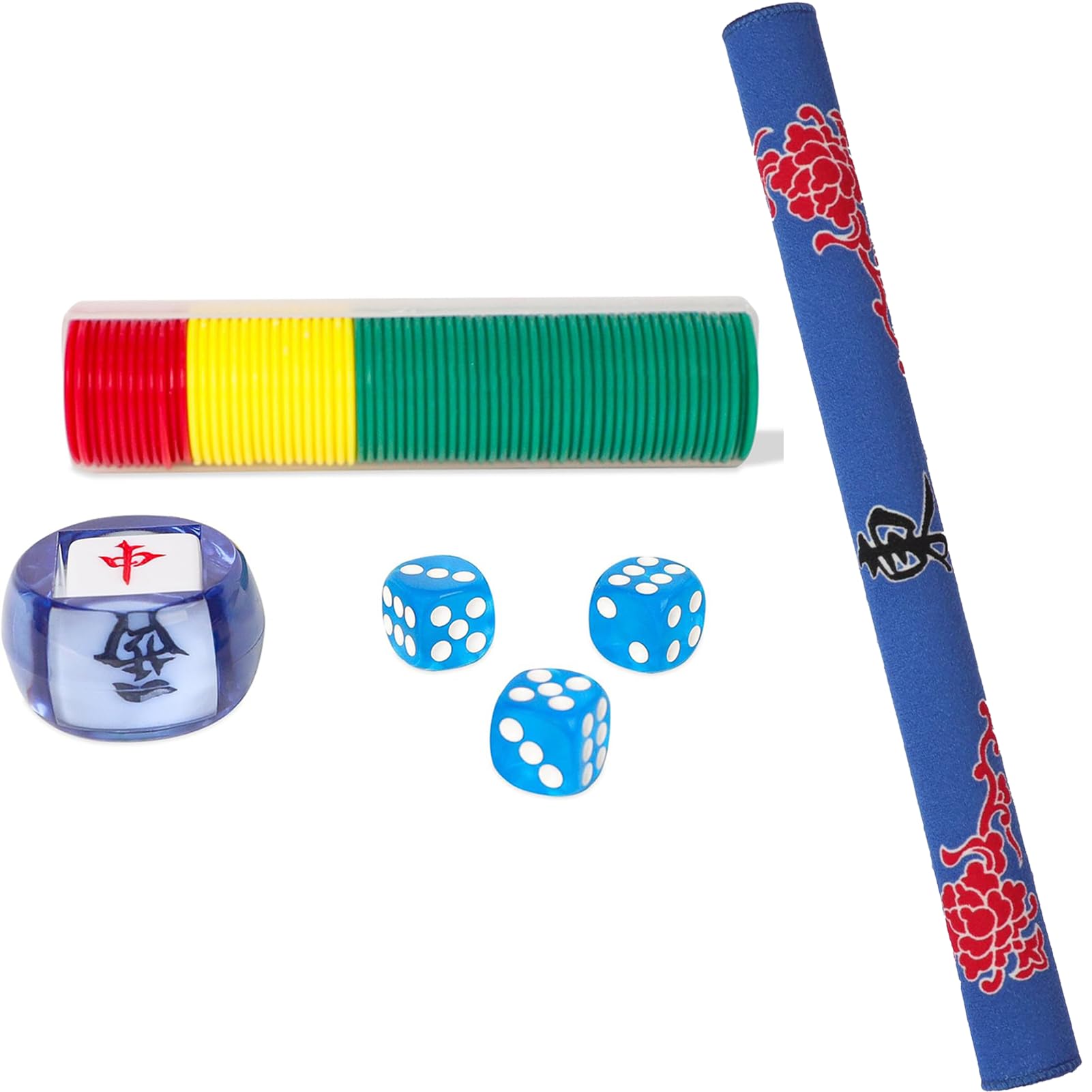 Amazon.com: GUSTARIA Mahjong Mat with 3 Free Dice & Carrying Bag, Anti ...
