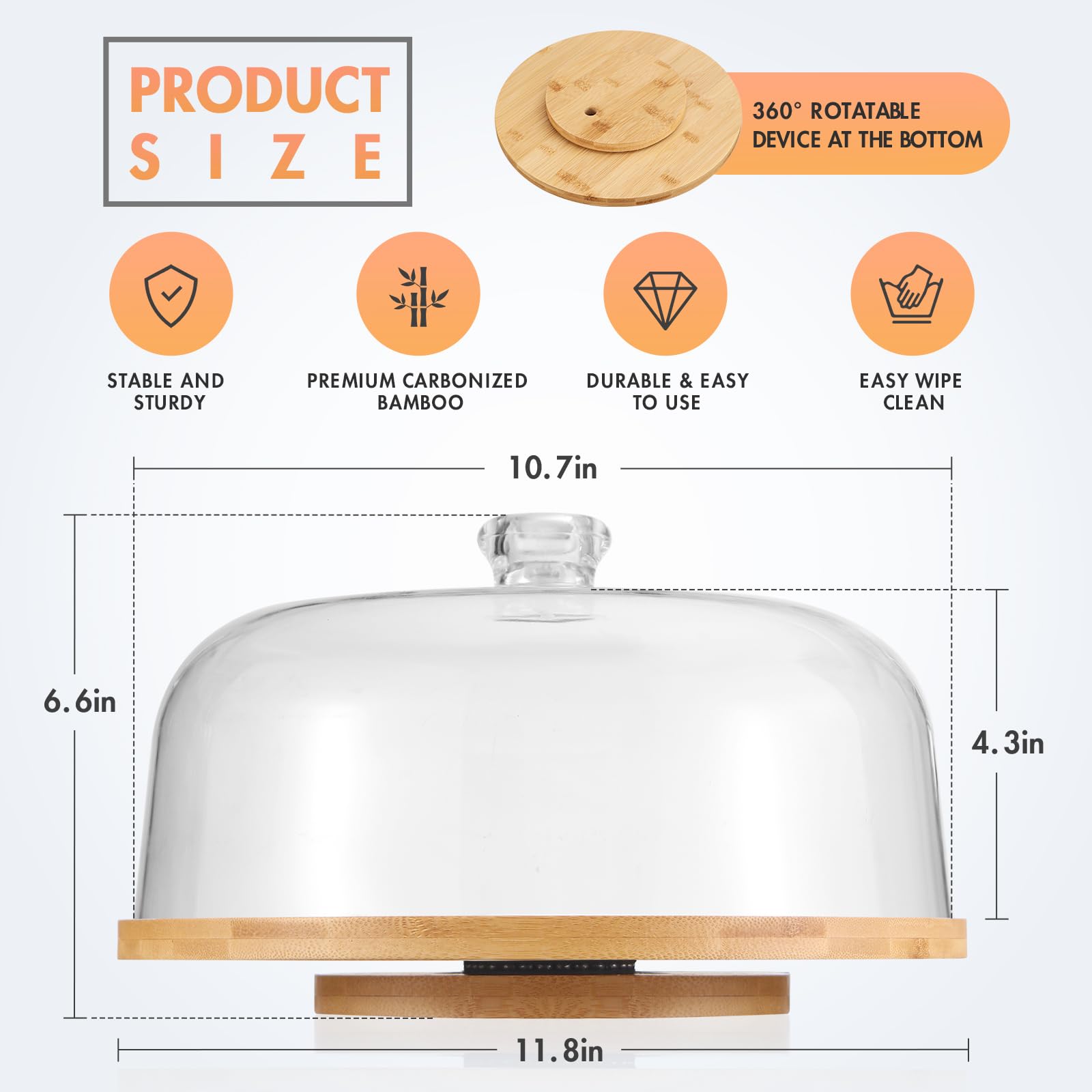 Snapklik.com : Rotatable Cake Stand