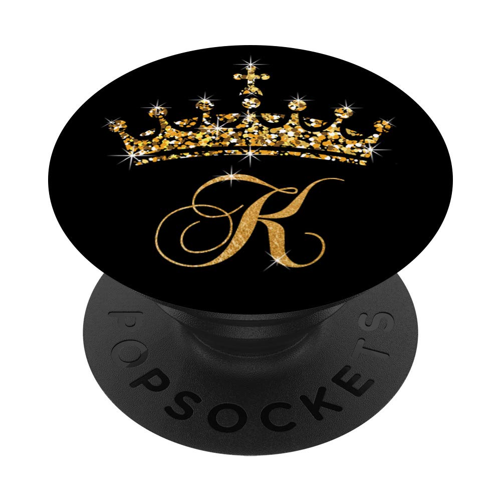 Buy Initial Letter K Crown Queen Princess Royal - Crown K PopSockets ...