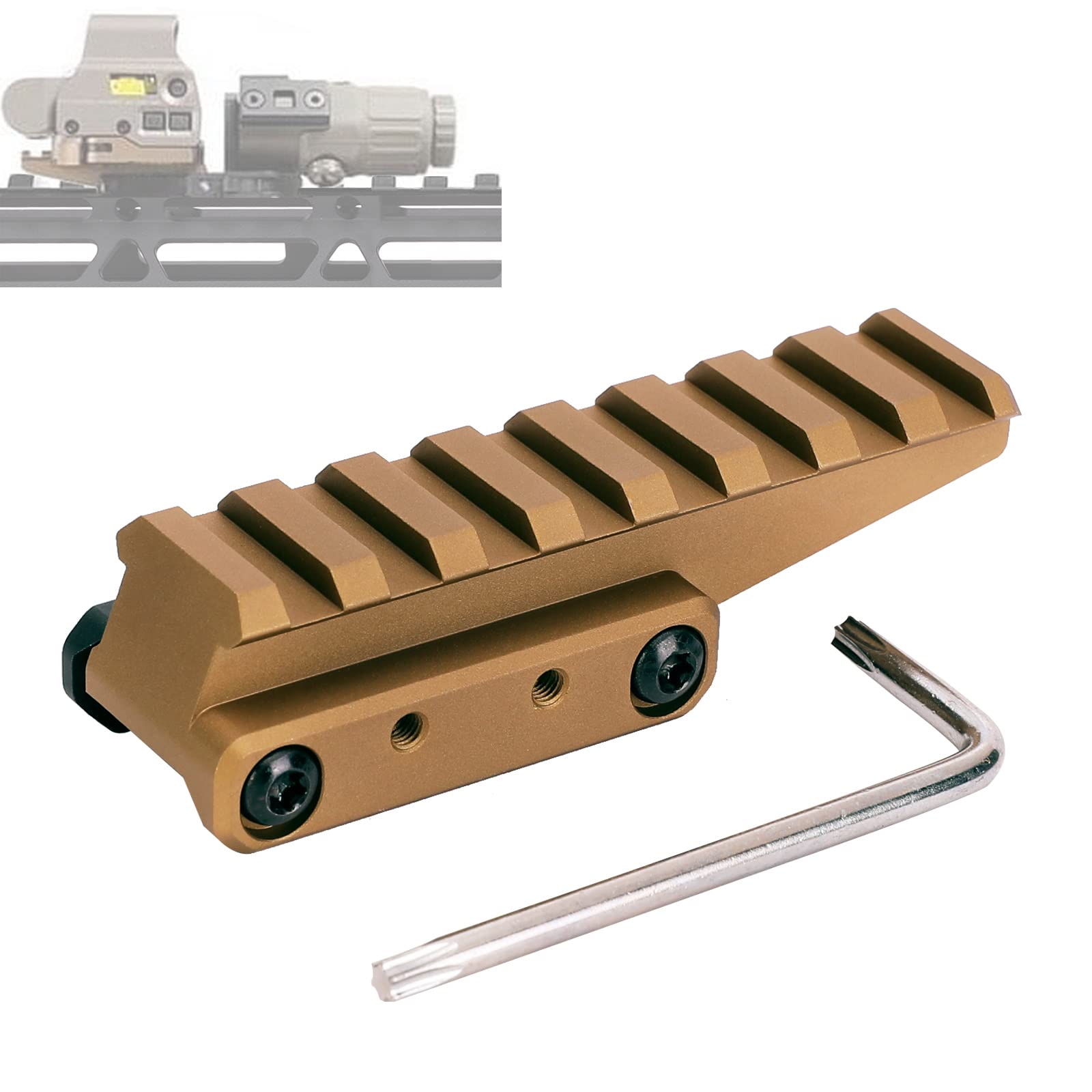 Phokingoptic Riser Mount Picatinny Rail Fast Riser Red Dot Riser ...