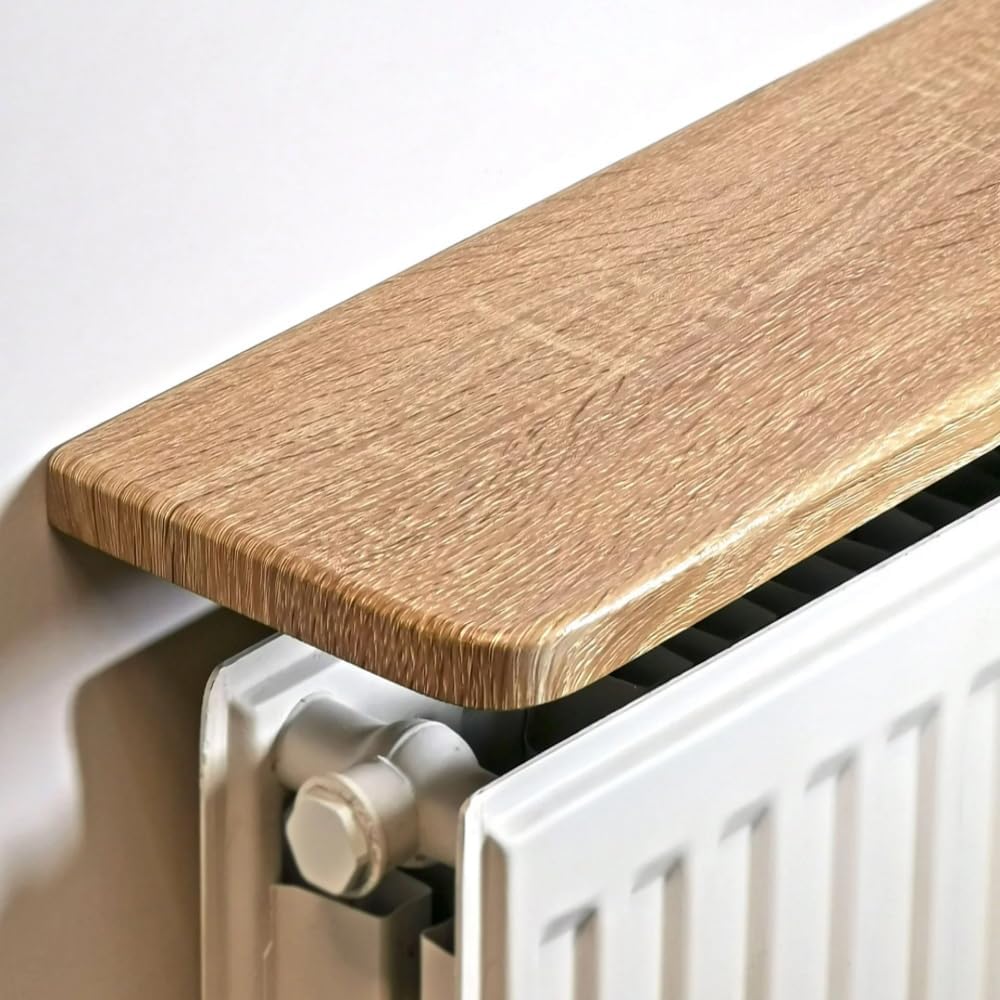 light Oak laminated Radiator Shelf (24x6 inc) 60x15x1.8cm : Amazon.co ...