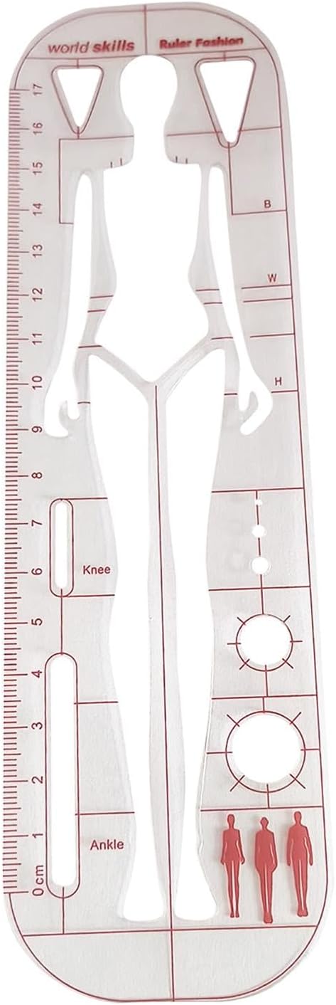 Amazon.com : Aymzbd Fashion Drawing Template Ruler, Woman Sewing ...