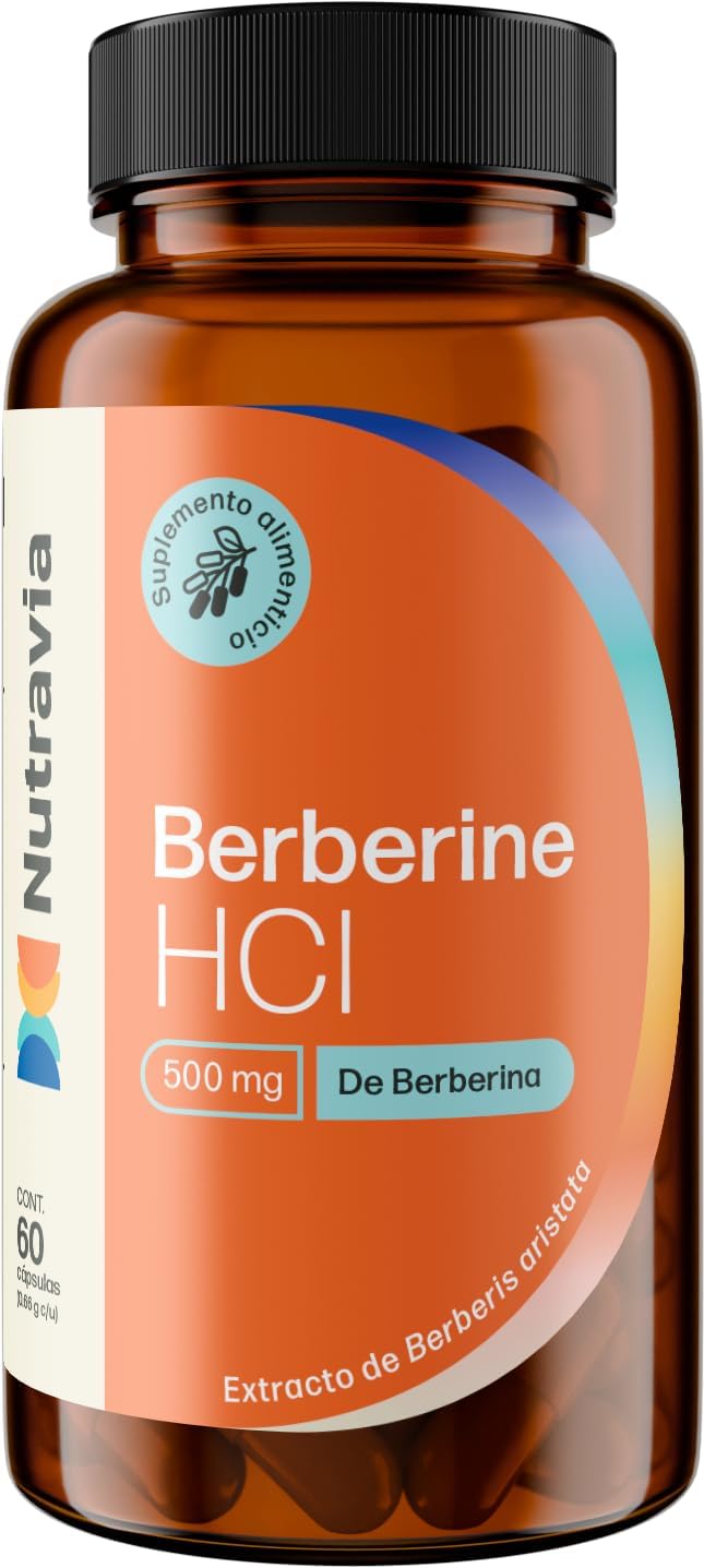 Nutravia Berberina 500mg Capsulas - Suplementos para Mujer y Hombre Natural - Pure Berberine ...