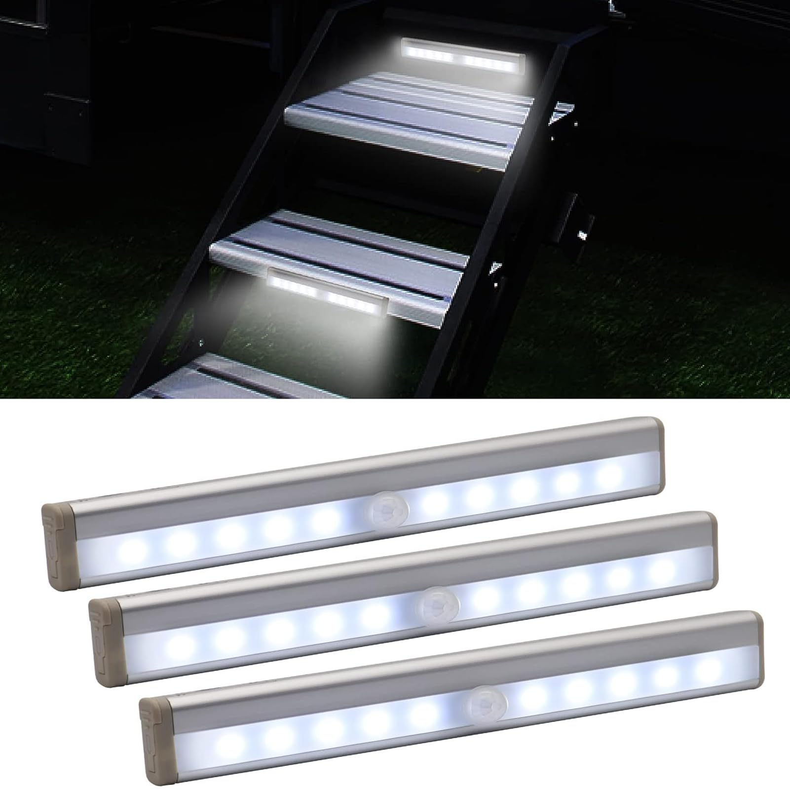 Amazon.com: Aumotop Motion Activated RV Step Lights, 10 LED Battery ...