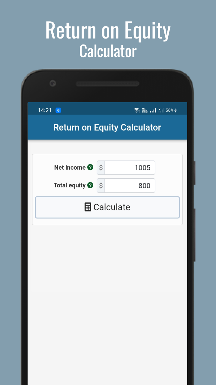 Return On Equity Calculator - App on Amazon Appstore