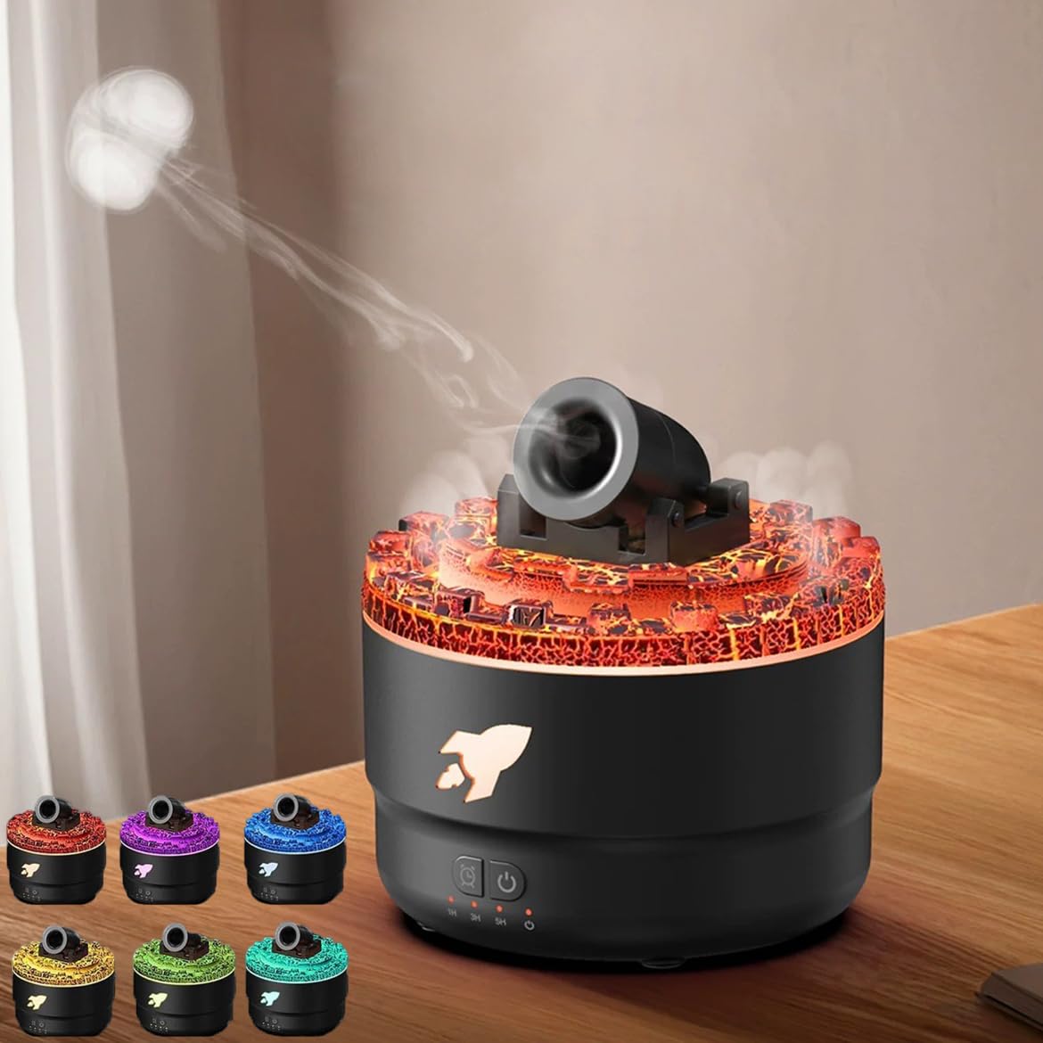 Amazon.com: Cannon Blast Aroma Humidifier, 7 Colors Led Cannon ...