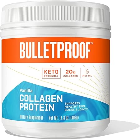Amazon.com: Bulletproof Vanilla Collagen Peptides Powder with MCT Oil ...