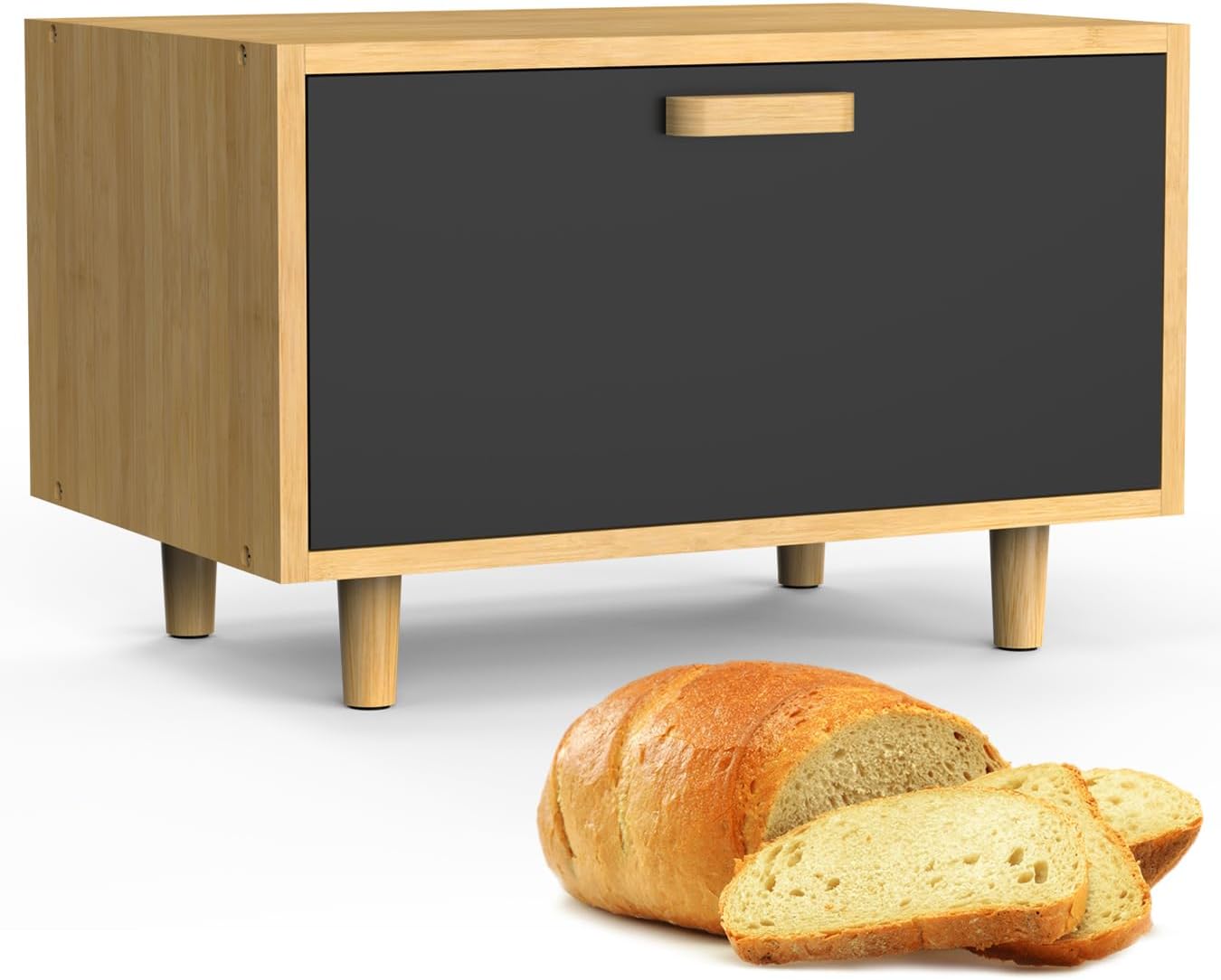 Amazon.com: LOHASOK Bread Box for Kitchen Countertop Large Farmhouse ...