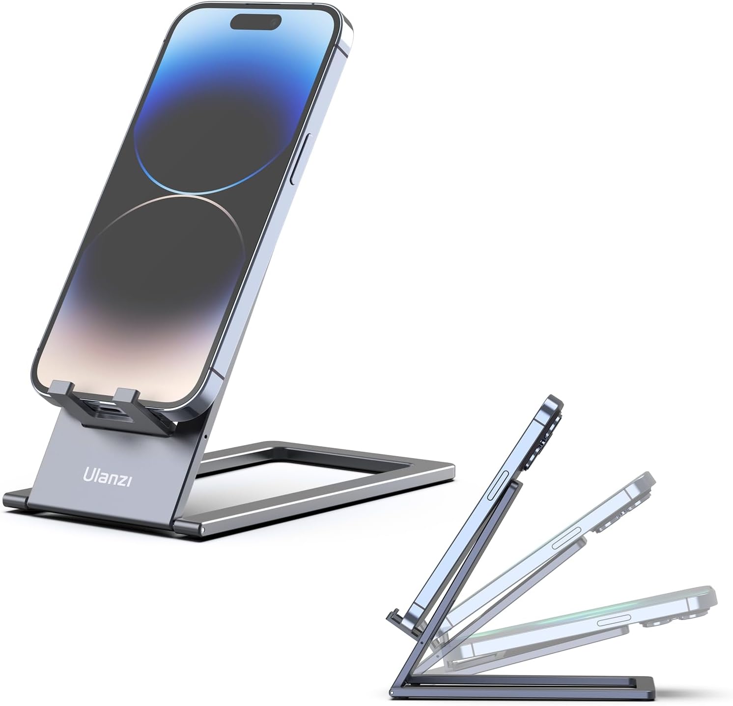 Gritin Phone Stand, Adjustable Phone Holder Stand Dock - Full Aluminum ...