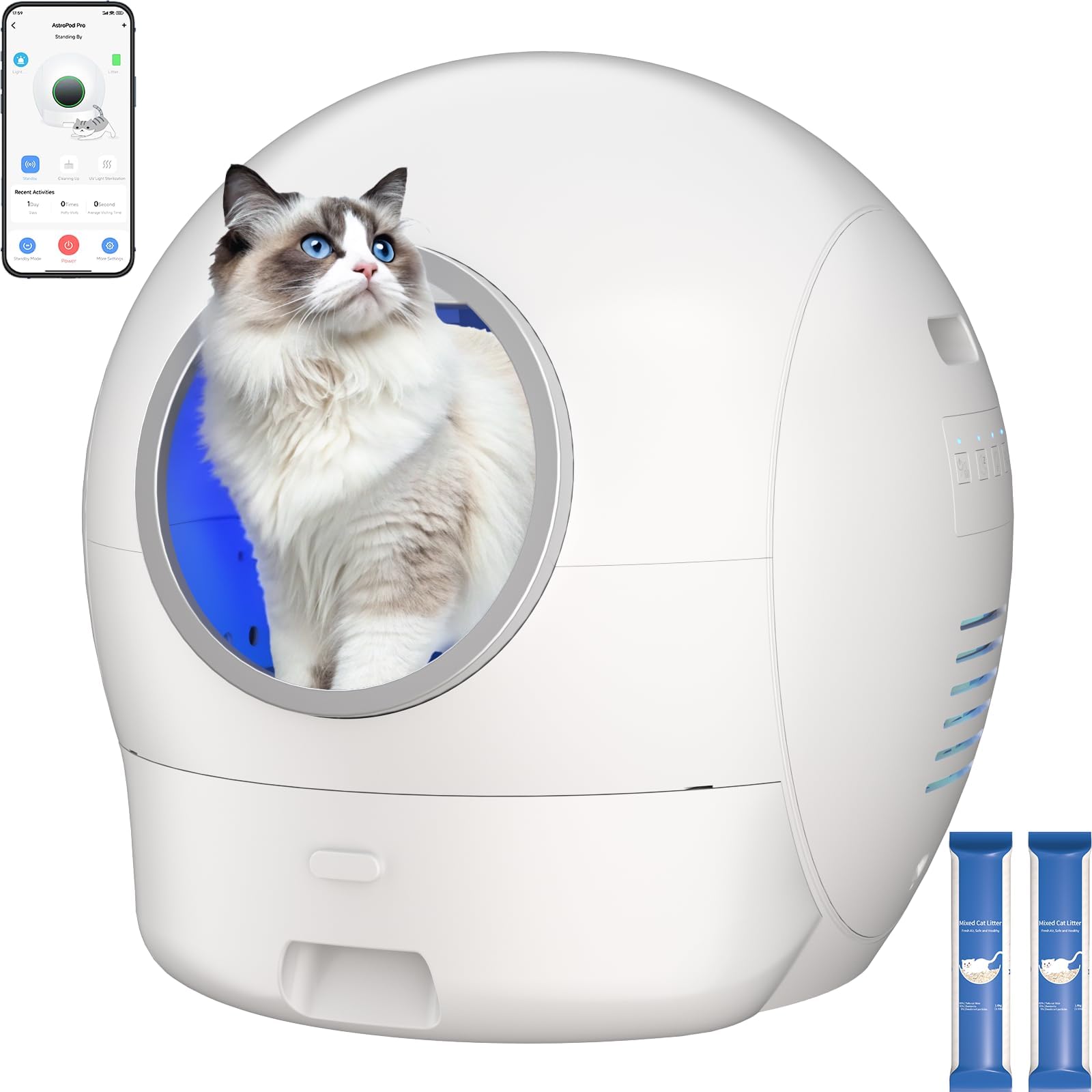 Amazon.com : Self Cleaning Litter Box for Cats, Nafcefi S2 Automatic ...
