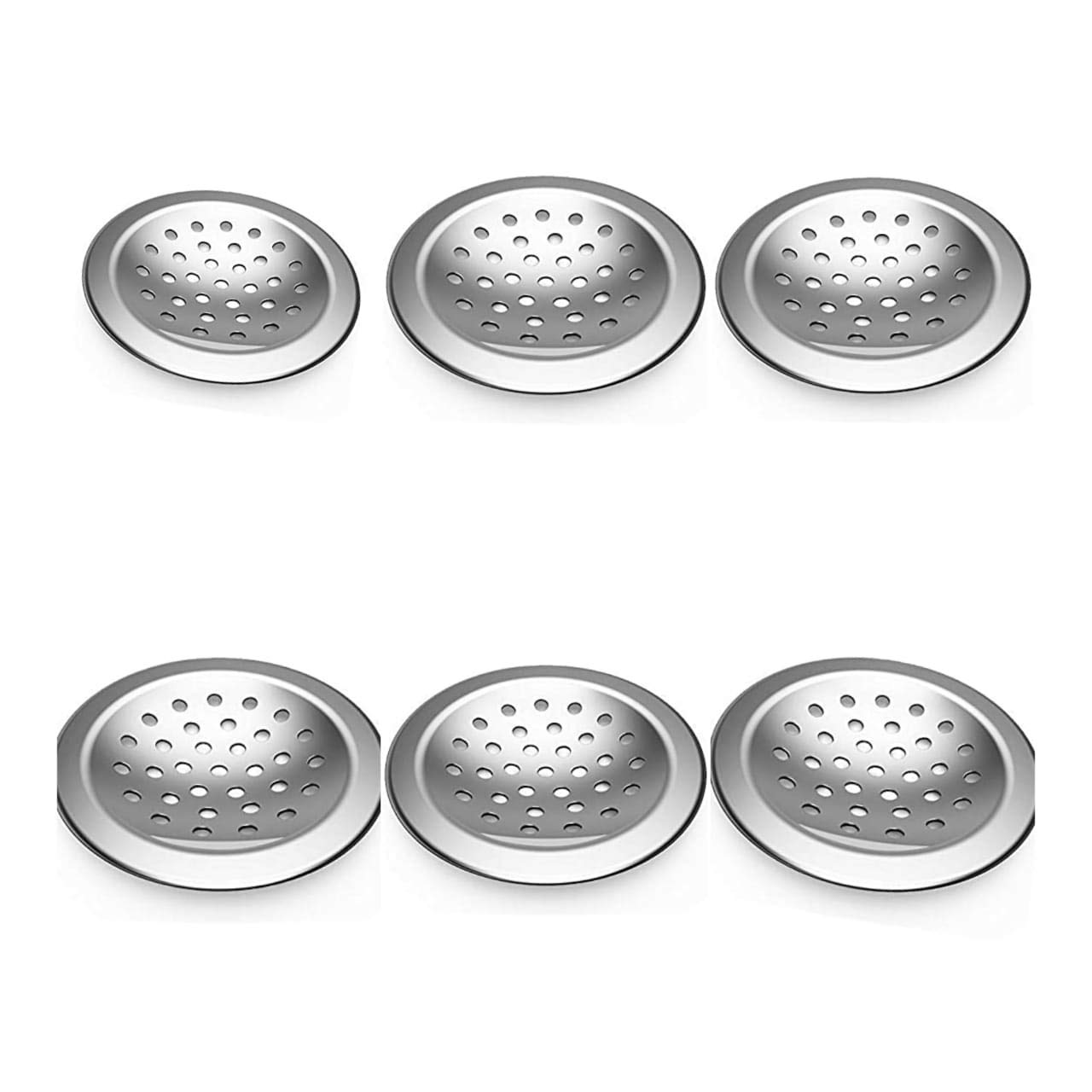 Buy Round Stainless Steel Set of 6 Jali Bathroom Floor Drain- 3" Cut ...