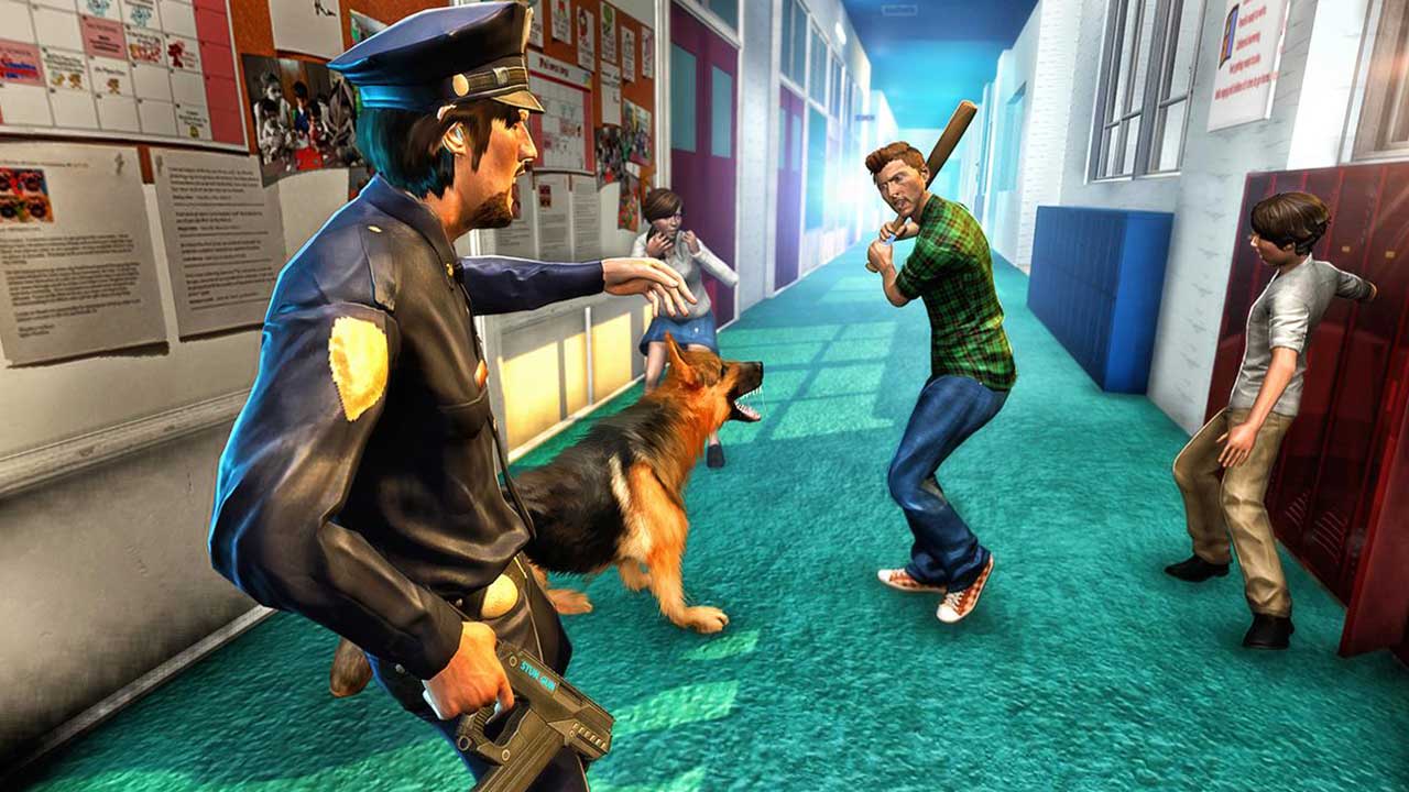 Police Duty Dog In High School Hunt Crime City Criminal Case 3D: Cops ...