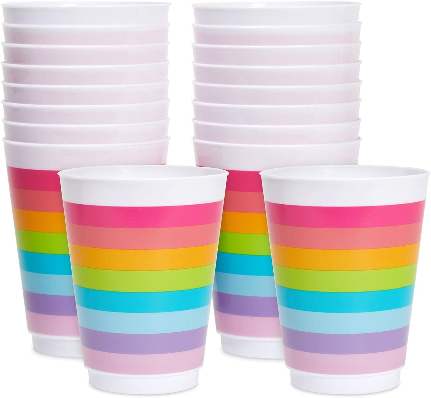 Amazon.com: Pink Flamingo Sippy Plastic Cup (18 oz) - Pack of 1 ...