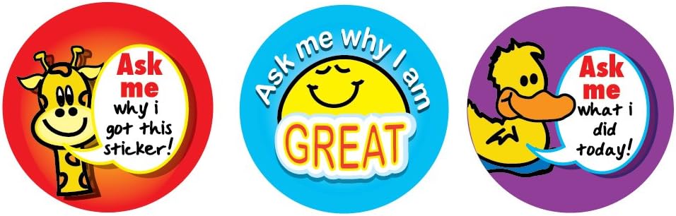 Amazon.com: Sticker Solutions Ask Me Why Reward Stickers (Pack of 54 ...