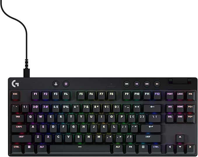 Amazon.com: Logitech G PRO X TKL Rapid Tenkeyless Wired Gaming Keyboard ...